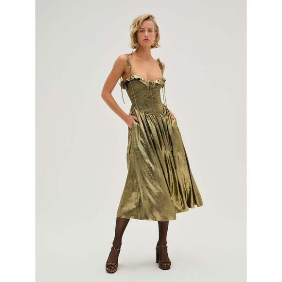 For Love And Lemons | Dresses | For Love Lemons Bethany Midi Dress Size ...